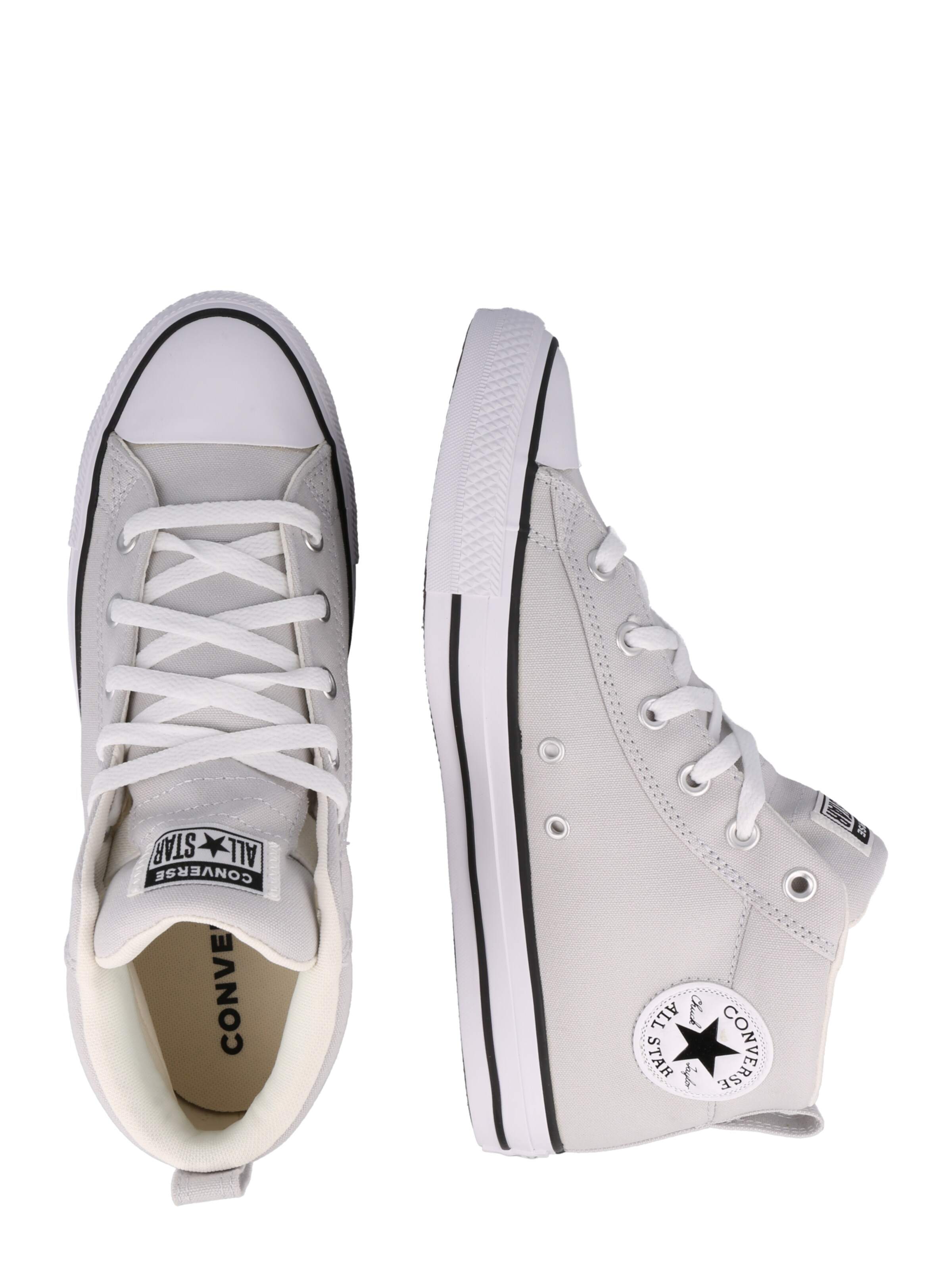 CONVERSE Kõrged ketsid 'Chuck Taylor All Star Street' helehall / valge ...
