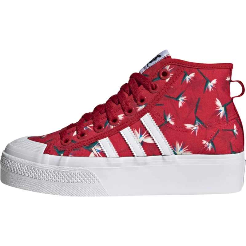 ADIDAS ORIGINALS Kõrged ketsid ' Nizza ' petrooleum / punane / valge ...